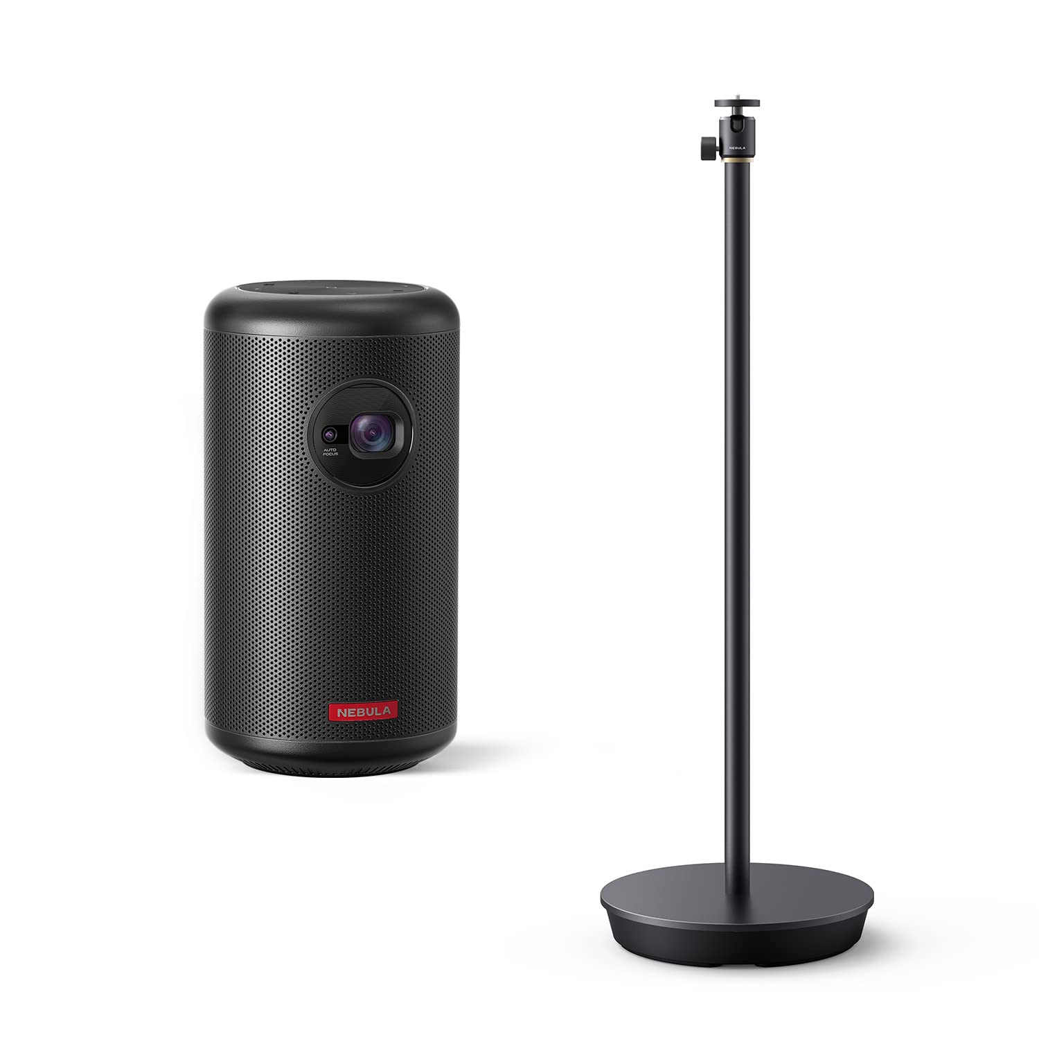 Anker NEBULA Capsule Max, Pint-Sized Wi-Fi Mini Projector with Anker Nebula Projector Lightweight and Adjustable 3-ft Floor Stand