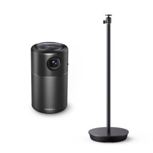 anker nebula capsule, smart wi-fi mini projector with anker nebula projector lightweight and adjustable 3-ft floor stand