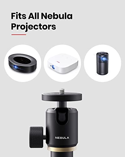 Nebula Capsule II Smart Mini Projector with Anker Nebula Projector Lightweight and Adjustable 3-ft Floor Stand