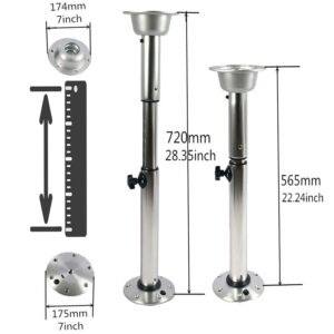 Gdrasuya10 Adjustable Table Pedestal Stand Base for Caravan Motorhome or Boat,Adjustable Telescopic Pedestal 22-28 Inch,Table Pedestal Kit for RV Marine Boat