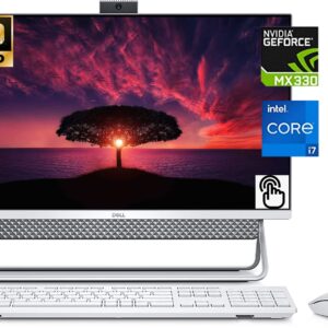 Dell Inspiron 27 7000 7700 All-in-One Business Desktop, 27" FHD Touchscreen, Intel Core i7-1165G7, Windows 10 pro, 32GB RAM 512GB SSD, HDMI, USB-C, WiFi6, Webcam, GeForce MX330 2GB, Silver