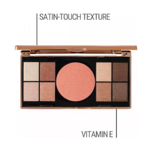 M. Asam Magic Finish Eyeshadow Palette – Pigmented eye make-up with 8 shades of eyeshadows & a blush, elegant case with large built-in make-up mirror, for every age & skin type, make-up set