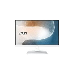 msi modern am242tp aio desktop, 23.8" fhd touchscreen, intel core i5-1135g7, 8gb memory, 256gb ssd, wifi 6, bt 5.1, fhd webcam, white, windows 11 home (11m-875us)