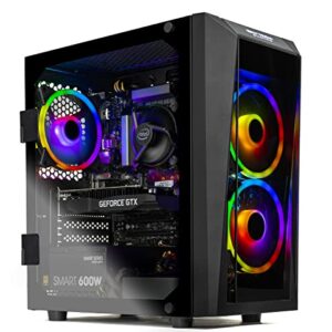 Skytech Gaming Blaze II Gaming Computer PC Desktop - Intel Core-i5 10400F 2.9GHz, GTX 1660 Super 6G, 500GB SSD, 16GB DDR4 3200, RGB, AC WiFi, Windows 10 Home 64-bit