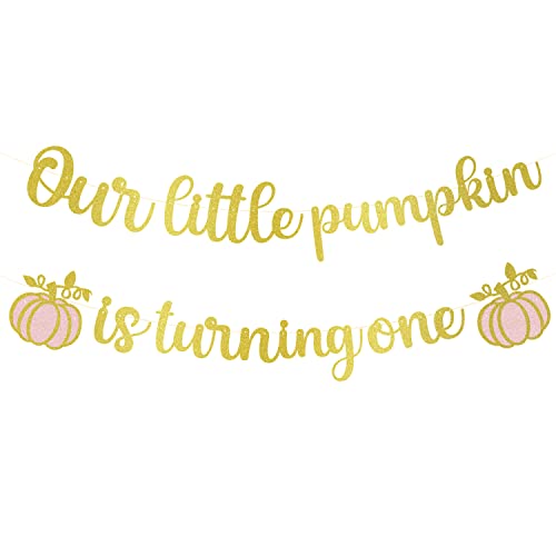 Our Little Pumpkin is Turning one Banner, Little Pumpkin Banner, Little Pumpkin Baby Shower Decorations, Pumpkin First Birthday,Fall Baby Shower Decorations