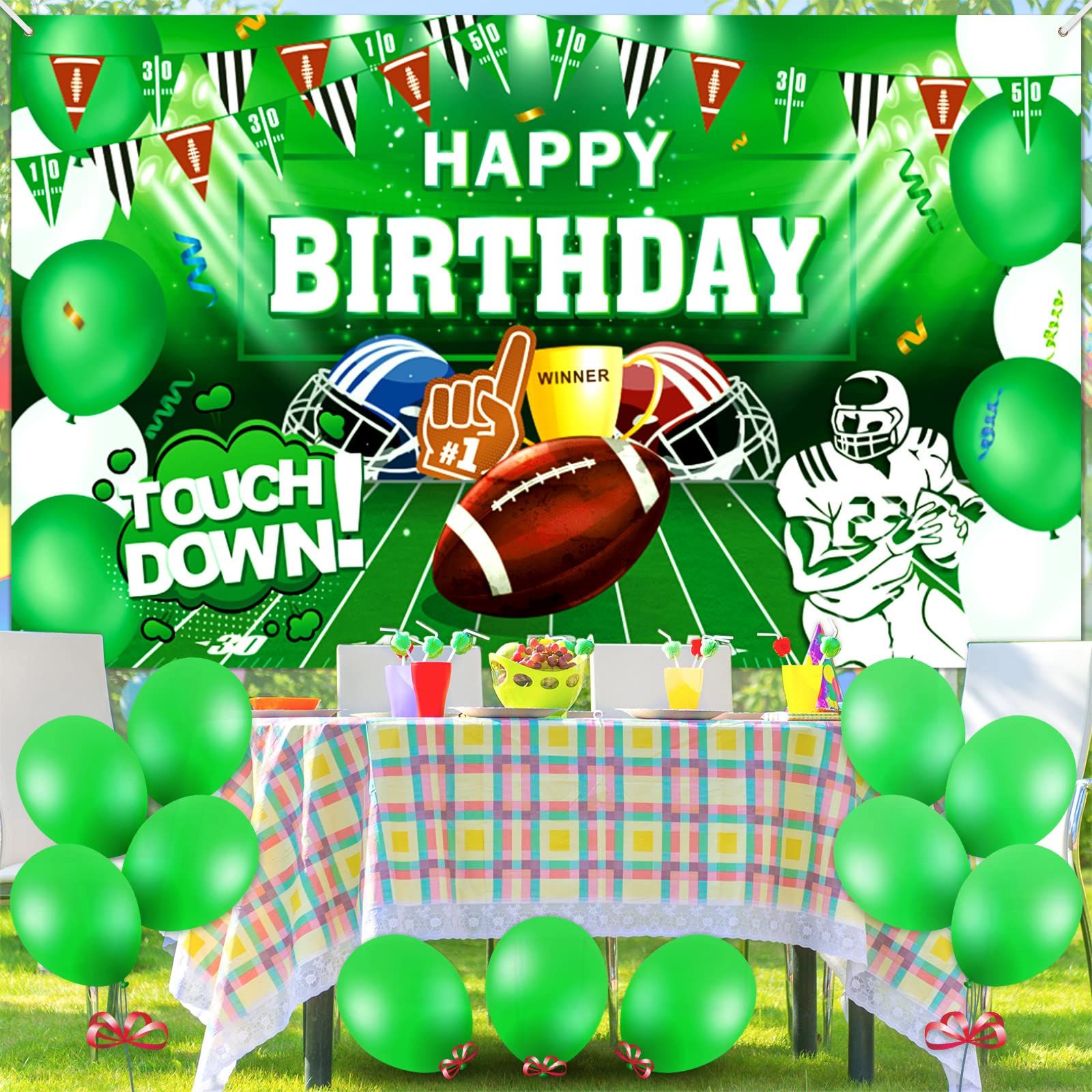 Football Birthday Party Decorations Super Football Bowl Game Backdrop Banner Football Background Backdrop Football Theme Birthday Party Supplies Touchdown Banner Football Birthday Party Decor