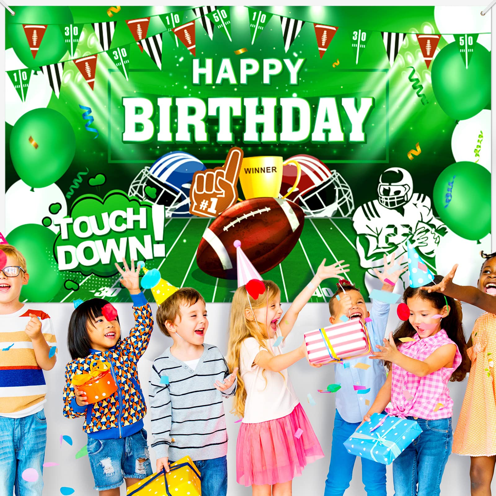 Football Birthday Party Decorations Super Football Bowl Game Backdrop Banner Football Background Backdrop Football Theme Birthday Party Supplies Touchdown Banner Football Birthday Party Decor