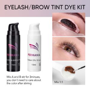 PERMANIA Eyelash Lift Kit, DIY Results Fuller Eyebrows Lifting & Curling for Lashes Salon Quality