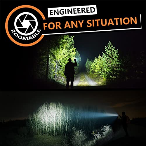 Relybo Flashlights High Lumens Rechargeable, LED Flashlight Super Bright 250000 Lumens XHP70.2, High Power Tactical Flashlight Powerful, Handheld Flash Light for Camping, Hiking, Emergency