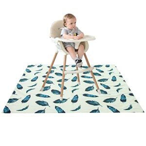 joyo roy 53" baby floor mat splat mat high chair mat waterproof mat play mat toddlers splat mat for under high chair kids placemats for dining table high chair mat for floor mat for under high chair