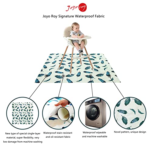 Joyo roy 53" Baby Floor Mat Splat Mat High Chair Mat Waterproof Mat Play Mat Toddlers Splat Mat for Under High Chair Kids Placemats for Dining Table High Chair Mat for Floor Mat for Under High Chair