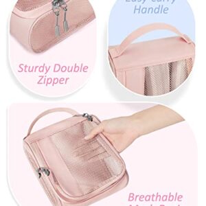 BAGSMART Keep Shape Packing Cubes, 7 Set Packing Cubes for Travel, Lightweight Travel Cubes for Packing, Suitcase Organizer Bags Set for Travel Essentials Baby Pink