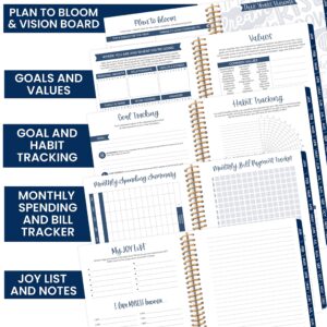 HARDCOVER bloom daily planners 2023 Calendar Year Day Planner (January 2023 - December 2023) - Passion/Goal Organizer - Monthly & Weekly Inspirational Agenda Book - 5.5" x 8.25" - Emerald Leopard