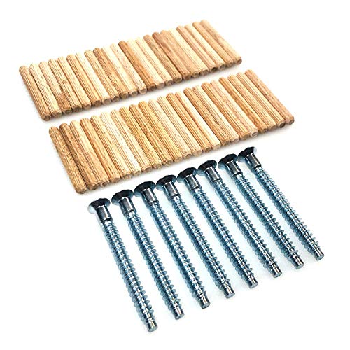 ReplacementScrews Hardware Kit Compatible with IKEA KALLAX 2 x 4 Shelf Unit 403.469.24 - All Screws (104321) and Dowels (101339)