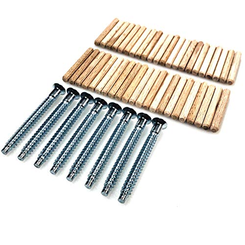 ReplacementScrews Hardware Kit Compatible with IKEA KALLAX 2 x 4 Shelf Unit 403.469.24 - All Screws (104321) and Dowels (101339)