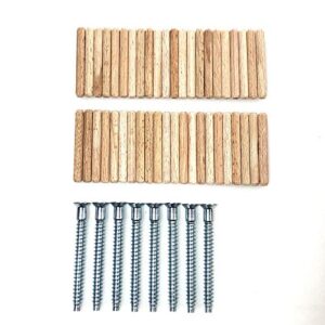 ReplacementScrews Hardware Kit Compatible with IKEA KALLAX 2 x 4 Shelf Unit 403.469.24 - All Screws (104321) and Dowels (101339)