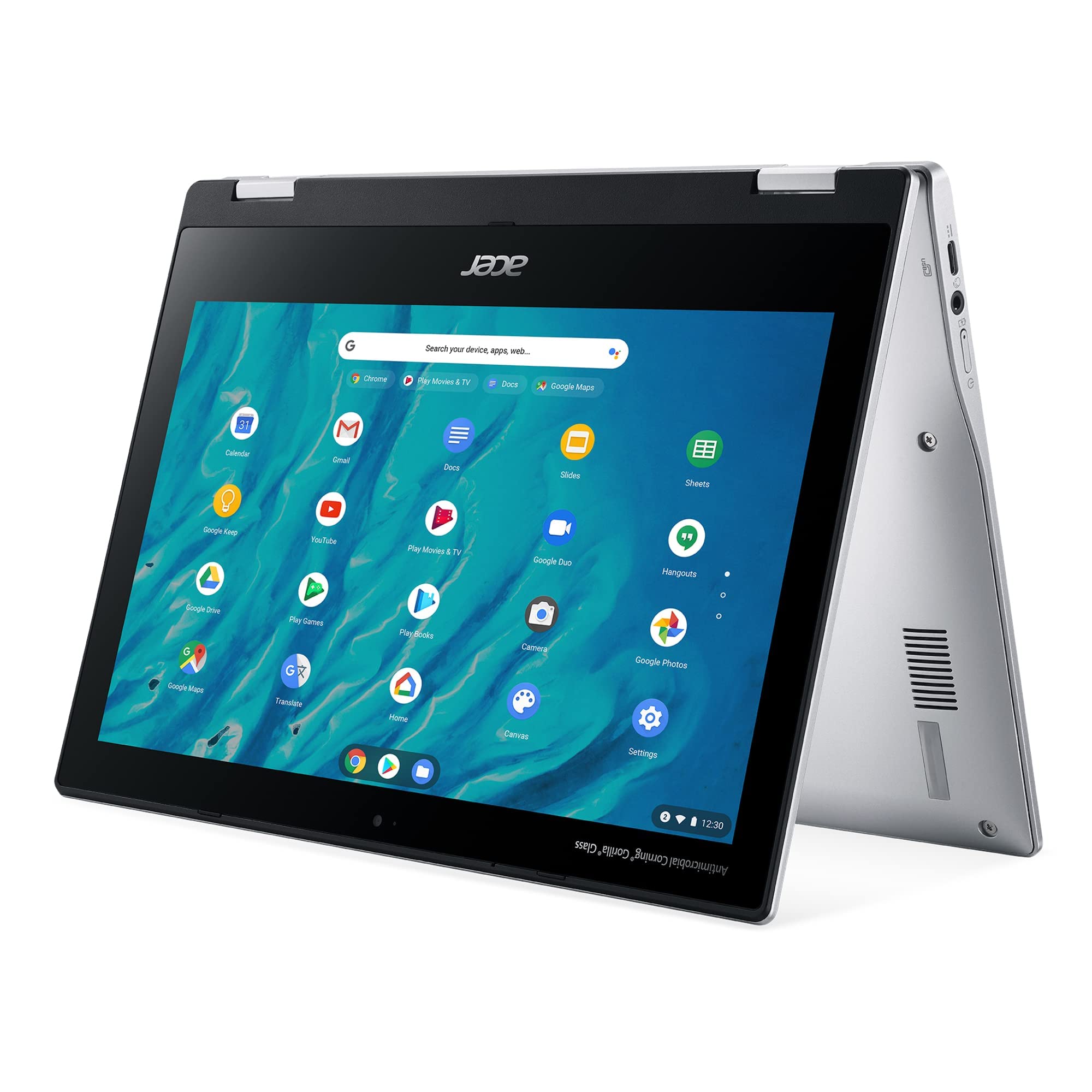 acer Newest Chromebook Spin 311 Convertible Laptop, MediaTek MT8183C 8-Core Processor, 11.6" HD Touchscreen, 4GB LPDDR4X, 32GB eMMC, WiFi 5, Bluetooth, Chrome OS, Silver, w/GM 64GB SD Card