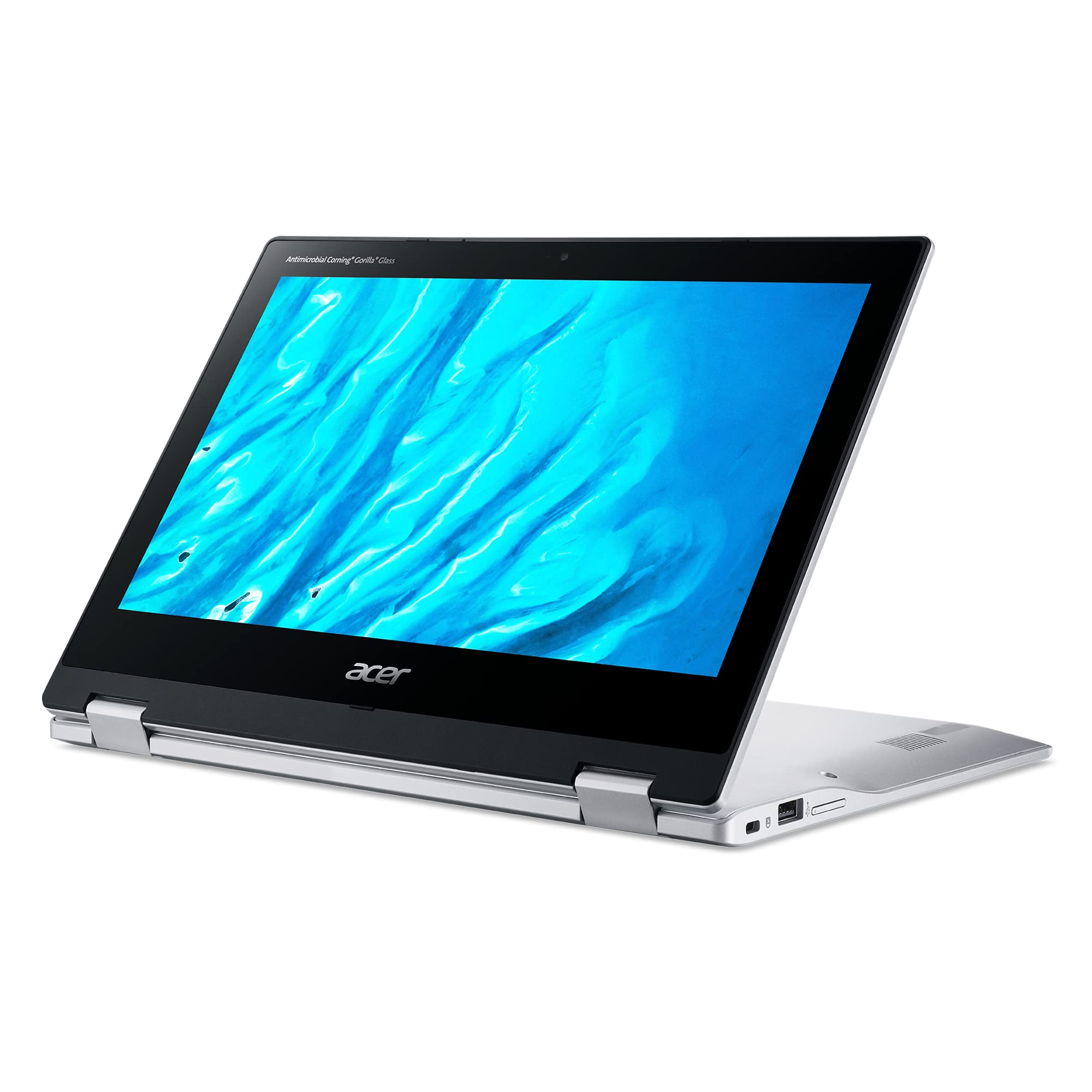 acer Newest Chromebook Spin 311 Convertible Laptop, MediaTek MT8183C 8-Core Processor, 11.6" HD Touchscreen, 4GB LPDDR4X, 32GB eMMC, WiFi 5, Bluetooth, Chrome OS, Silver, w/GM 64GB SD Card