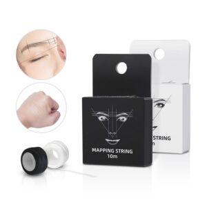 Premium Eyebrow Mapping String for Microblades Ink-Containing Easy to Draw Straight Lines and Create a Clear Eyebrow Positioning Chart 10M (White)