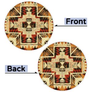 Arrow Round Seat Cushion, Native American Style Pattern Chair Cushions Soft Memory Foam Chair Pad Reversible Washable Seat Chair Pad with Zipper for Office Kitchen Dining Room Chair