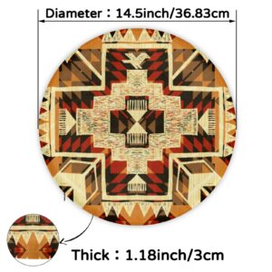 Arrow Round Seat Cushion, Native American Style Pattern Chair Cushions Soft Memory Foam Chair Pad Reversible Washable Seat Chair Pad with Zipper for Office Kitchen Dining Room Chair