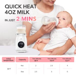 Bottle Warmer, Befano Baby Bottle Warmer Portable Bottle Warmer for Breastmilk or Baby Formula Travel Bottle Warmer with Digital Display & Accurate (Portable Bottle Warmer)