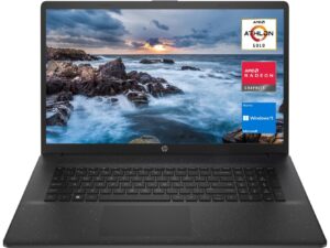 hp newest 17 laptop, 17.3" hd+ screen, amd athlon gold 3150u processor, 8gb ddr4 ram, 256gb pcie ssd, wi-fi, webcam, bluetooth, hdmi, windows 11 home, black