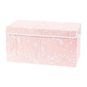 sweet jojo designs pink floral vintage lace girl small fabric toy bin storage box chest for baby nursery kids room - solid light blush luxurious elegant princess boho shabby chic luxury glam flower