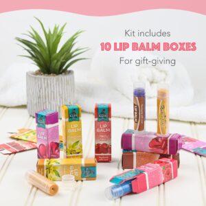 KEFF Lip Balm Making Kit - Make Your Own Lip Gloss Kit for Kids, Girls, & Teens - DIY Makeup Set with Beeswax, Shea Butter, Flavor Oils, Mica Color Powders & More - 51Pcs