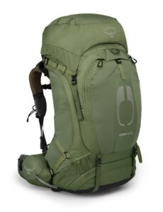 osprey atmos ag 65l men's backpacking backpack, mythical green, large/x-large