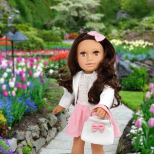 Gift Boutique 18 Inch Girl Doll, Fashion Doll with Fine Brown Hair for Styling Clothes Shoes and Accessories Princess Doll for Girls and Kids