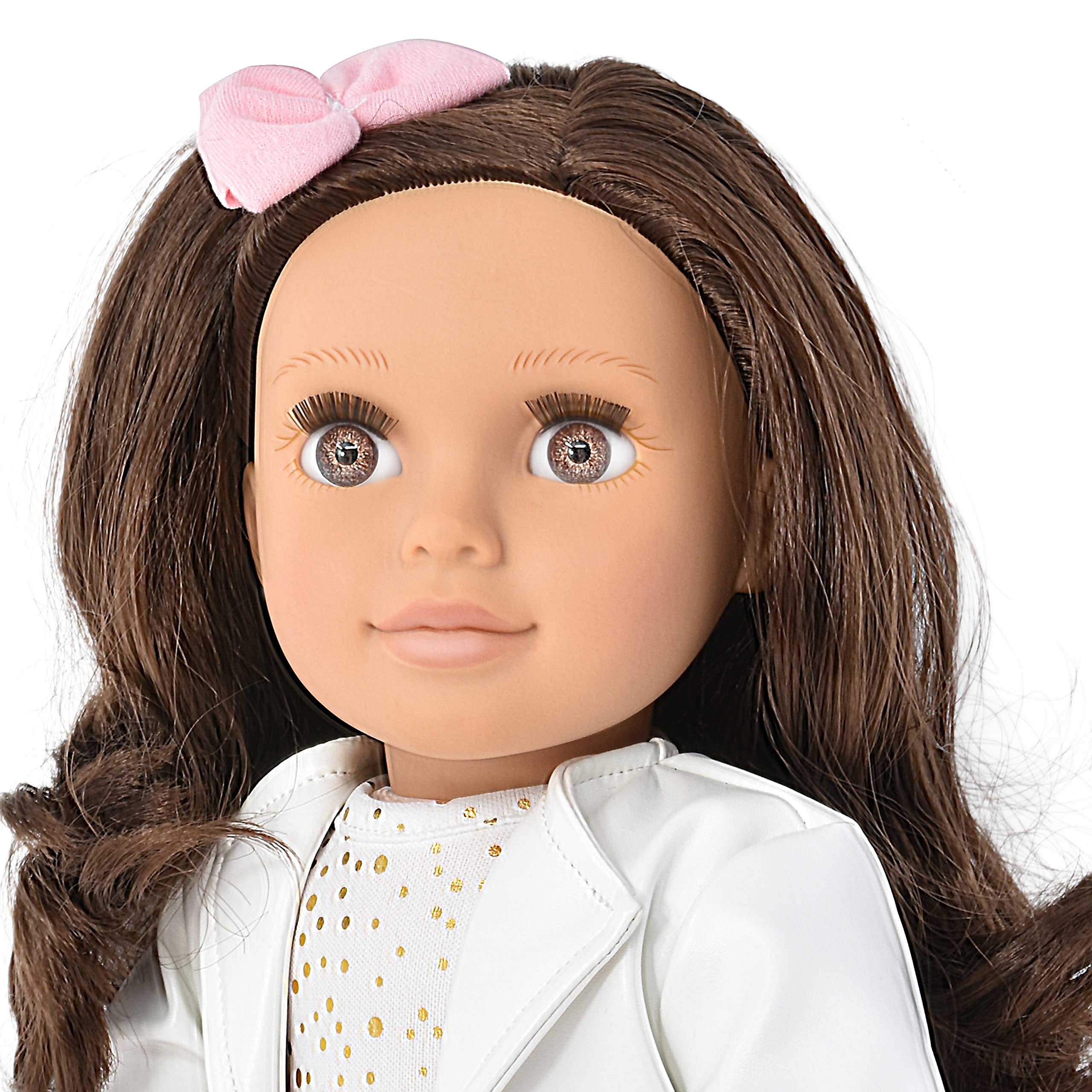 Gift Boutique 18 Inch Girl Doll, Fashion Doll with Fine Brown Hair for Styling Clothes Shoes and Accessories Princess Doll for Girls and Kids