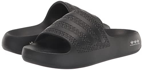 adidas Originals Women's Adilette Slide Sandal, Core Black/Cloud White/Core Black (Ayoon), 6