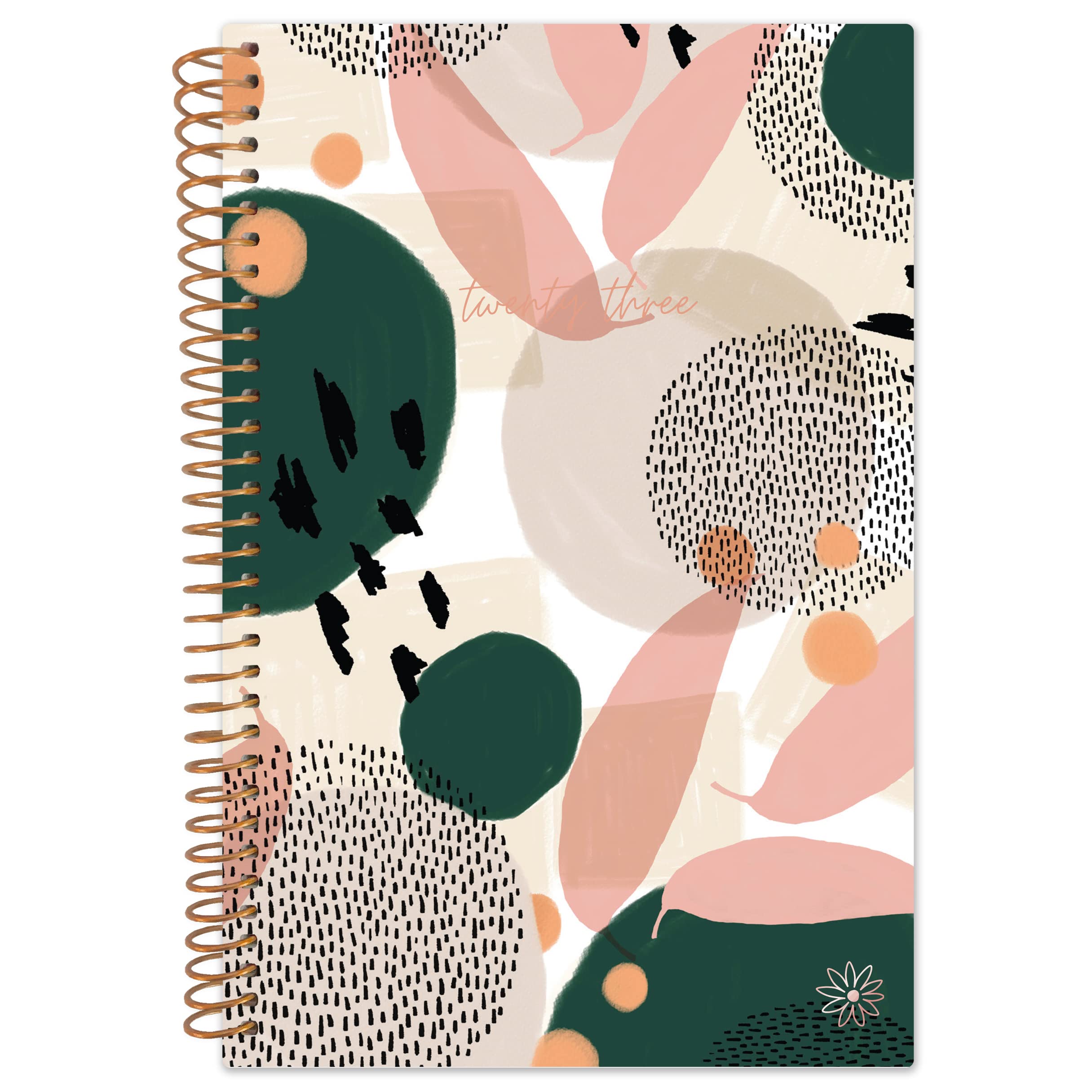 bloom daily planners 2023 Pocket Planner - 4” x 6” - (January 2023 - December 2023) - MINI Weekly/Monthly Agenda Organizer & Calendar Book - Green Modern Abstract