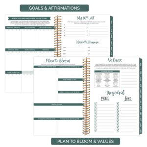 bloom daily planners 2023 Pocket Planner - 4” x 6” - (January 2023 - December 2023) - MINI Weekly/Monthly Agenda Organizer & Calendar Book - Green Modern Abstract