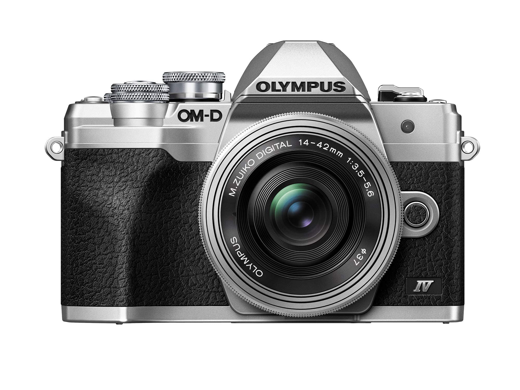 OLYMPUS OM-D E-M10 Mark IV Silver Body with Silver M.Zuiko Digital ED 14-42mm F3.5-5.6 EZ Lens Kit (Renewed)