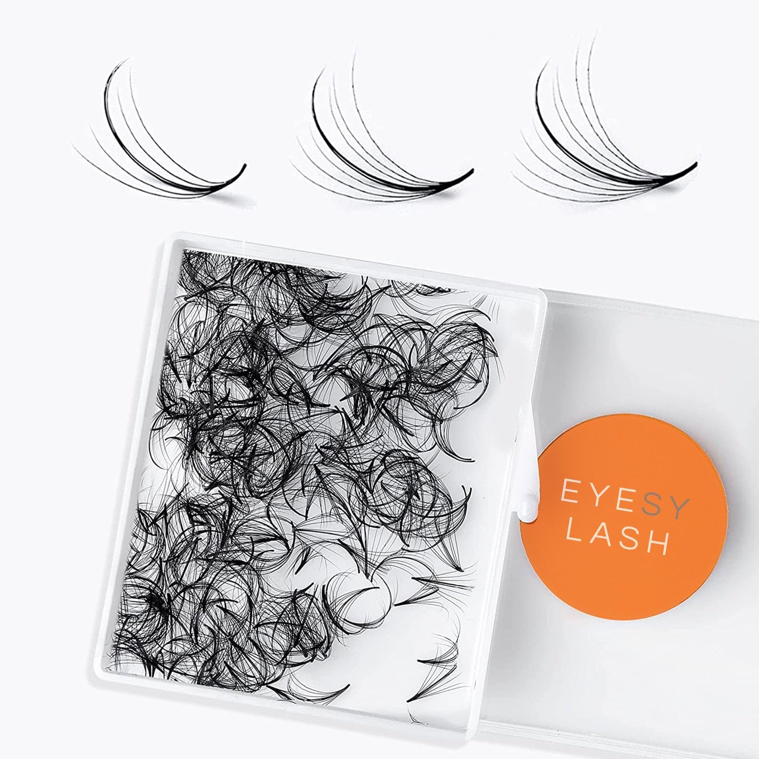 Eyesy Lash 500 Wispy Lash Extensions | 5D 0.07 Size 12mm Curl D | Wispy Natural Lash Look Premade Fans Eyelash Extensions Kim K American Volume Promade Fans Handmade Pre Made Loose Fan Lashes