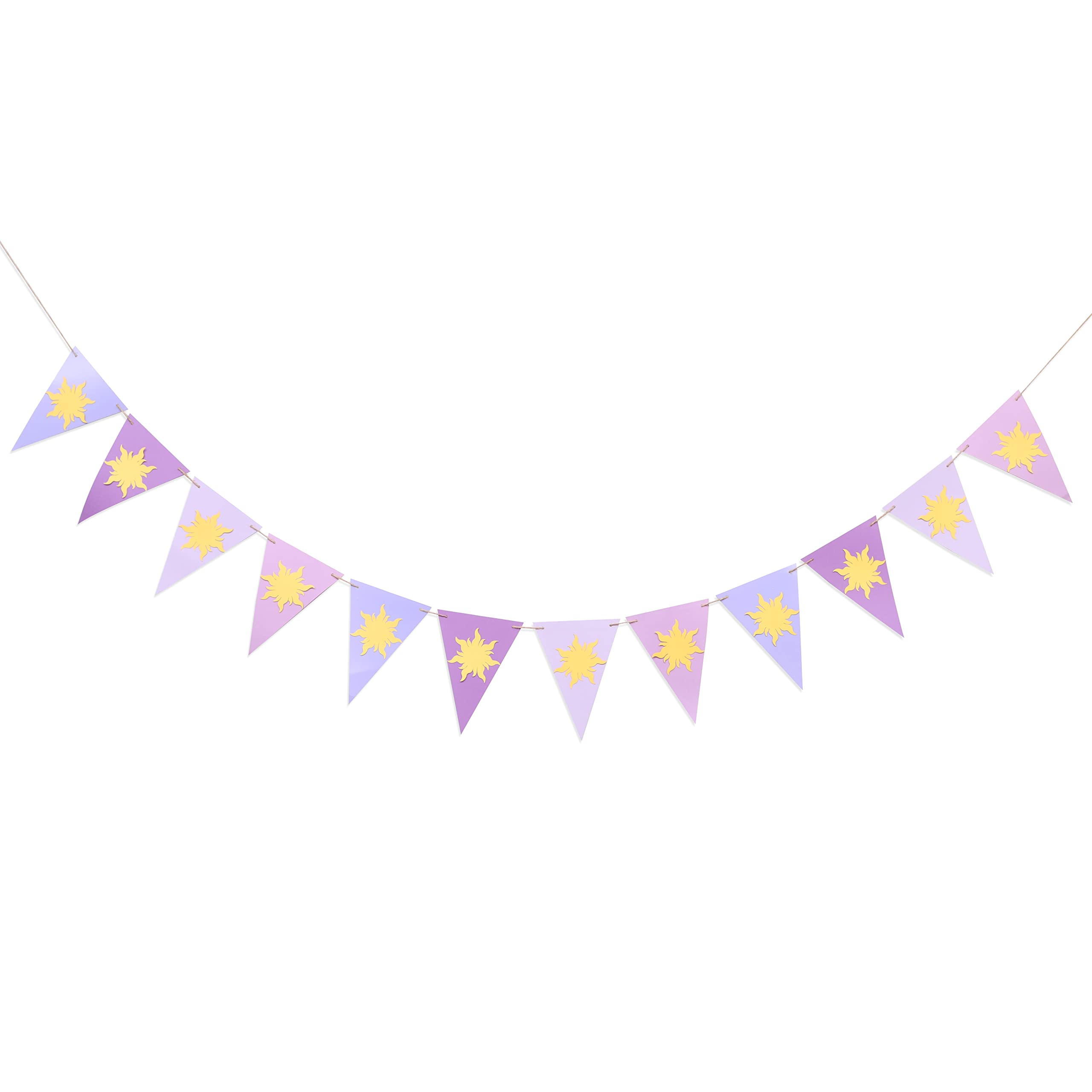 WAWOO Highchair Banner for 1st Birthday - Purple Sun Flag Banner, Purple Sun Hanging Bunting Banner, Purple Sun Birthday Party, Photo props,Purple Birthday Decoration (Flag Banner)