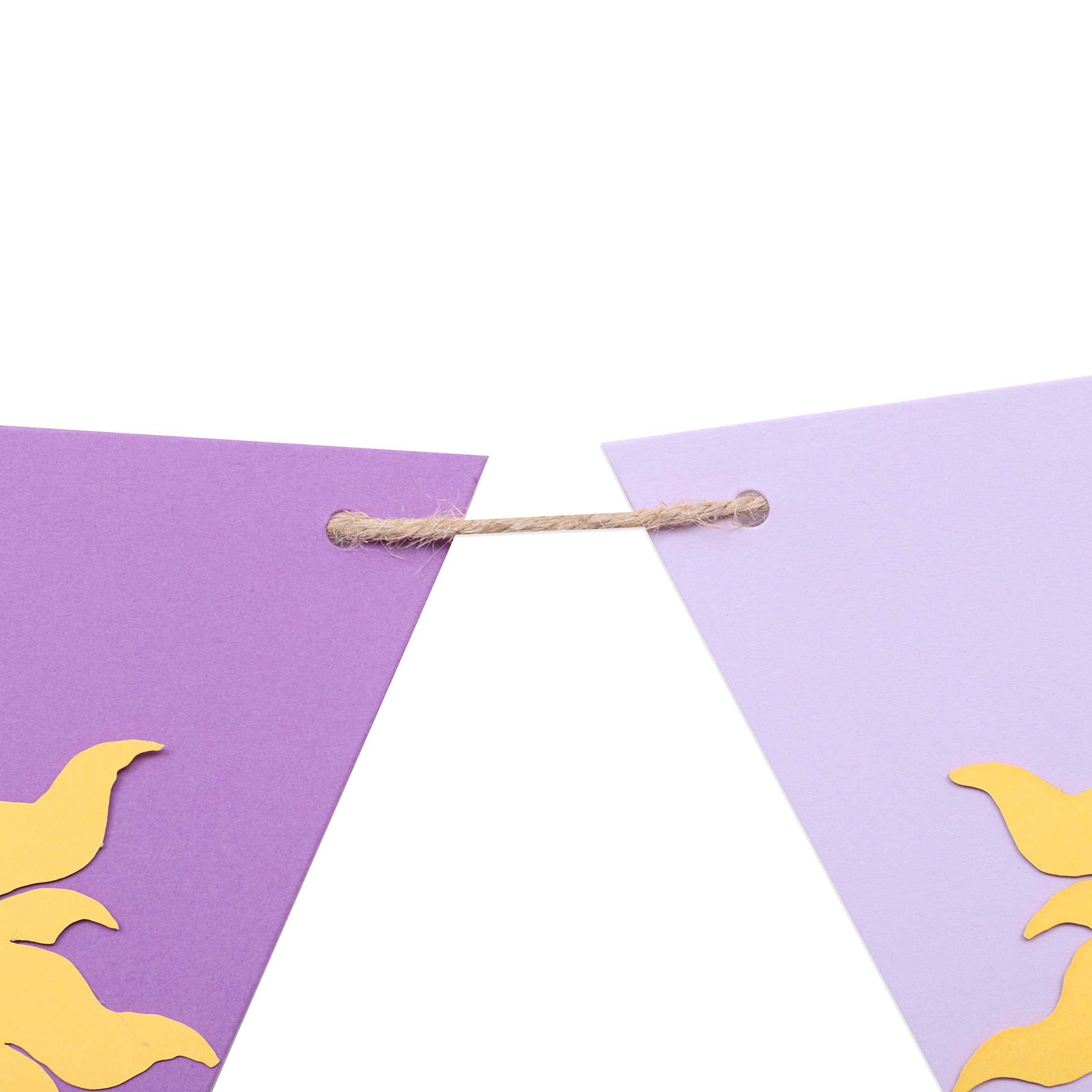 WAWOO Highchair Banner for 1st Birthday - Purple Sun Flag Banner, Purple Sun Hanging Bunting Banner, Purple Sun Birthday Party, Photo props,Purple Birthday Decoration (Flag Banner)