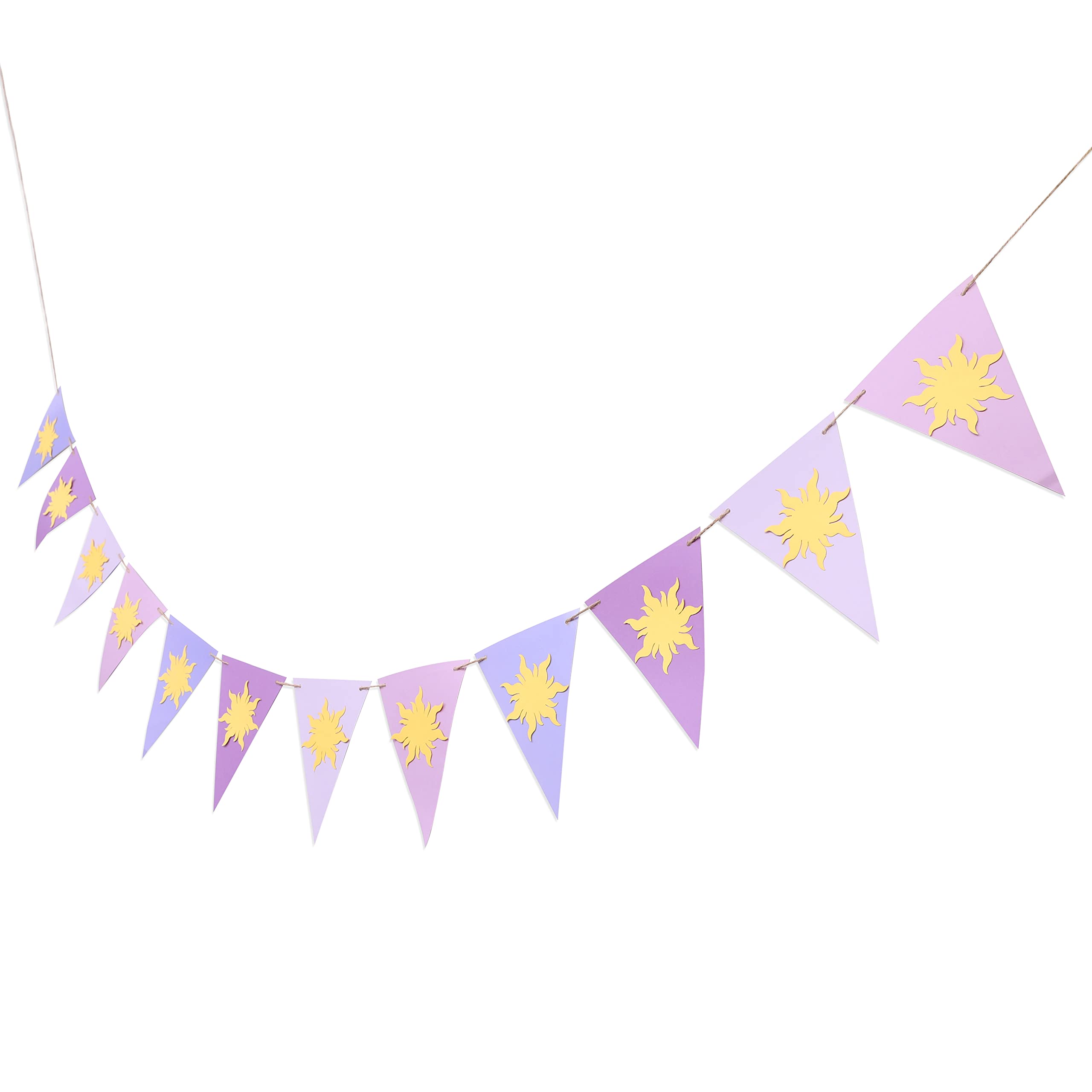 WAWOO Highchair Banner for 1st Birthday - Purple Sun Flag Banner, Purple Sun Hanging Bunting Banner, Purple Sun Birthday Party, Photo props,Purple Birthday Decoration (Flag Banner)