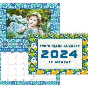 2024 Photo Frame Wall Spiral-bound Calendar (Add Your Own Photos) - 12 Months Desktop/Wall Calendar/Planner - (Edition #015) (26)