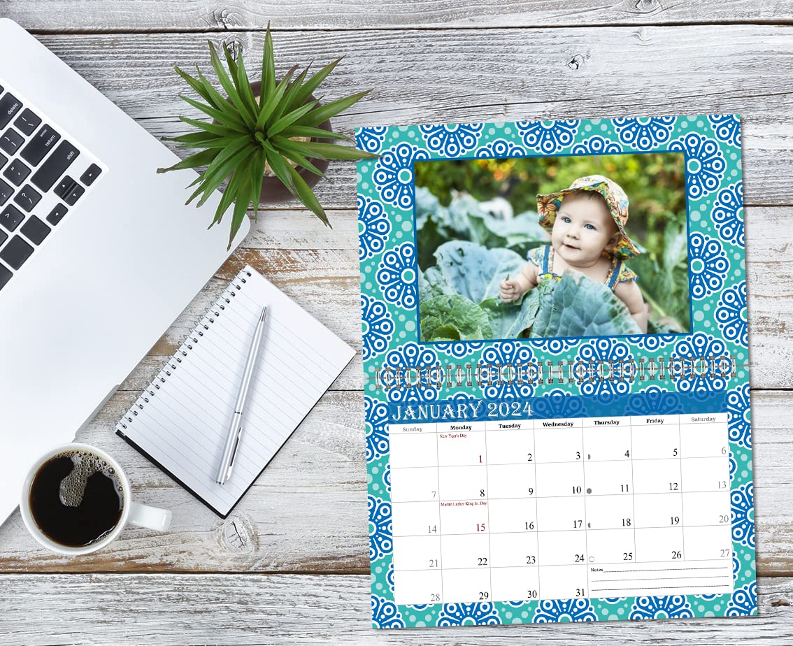 2024 Photo Frame Wall Spiral-bound Calendar (Add Your Own Photos) - 12 Months Desktop/Wall Calendar/Planner - (Edition #015) (26)