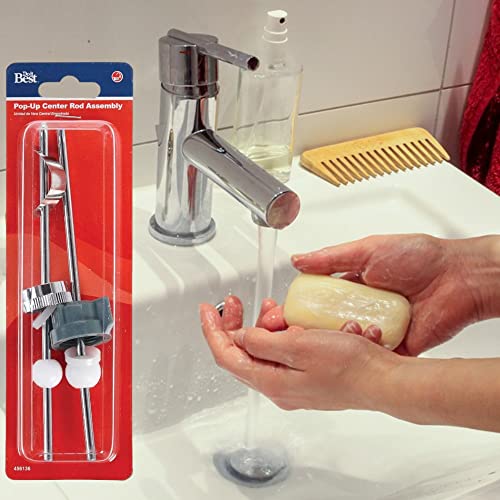 Do it Best Bathroom Sink Stopper Replacement Pop Up Center Assembly- Ball Rod- Lavatory Drain Universal Popup Assembly Repair Kit- Pack of 2 Lift Rod