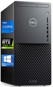 dell xps 8940 gaming tower pc- intel i7-11700 - 32gb ram, 512gb nvme ssd + 1tb hdd - nvidia geforce rtx 3060 ti 8gb 4k, displayport, hdmi, dvd, ax wi-fi, bluetooth, sd card - windows 10 pro (renewed)