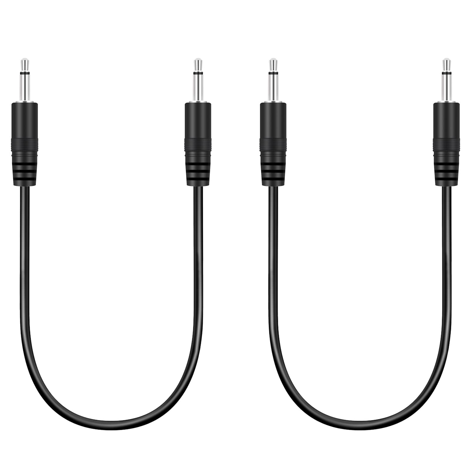 Bolvek 2 Pack 3.5mm 1/8" Male TS Mono Plug to 3.5mm Male Mono Jack Audio Cable