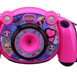 ekids LOL Surprise Kids Camera with SD Card, Digital Camera for Kids with HD Video Camera, Built-in Digital Stickers for Fans of LOL Toys for Girls Pink