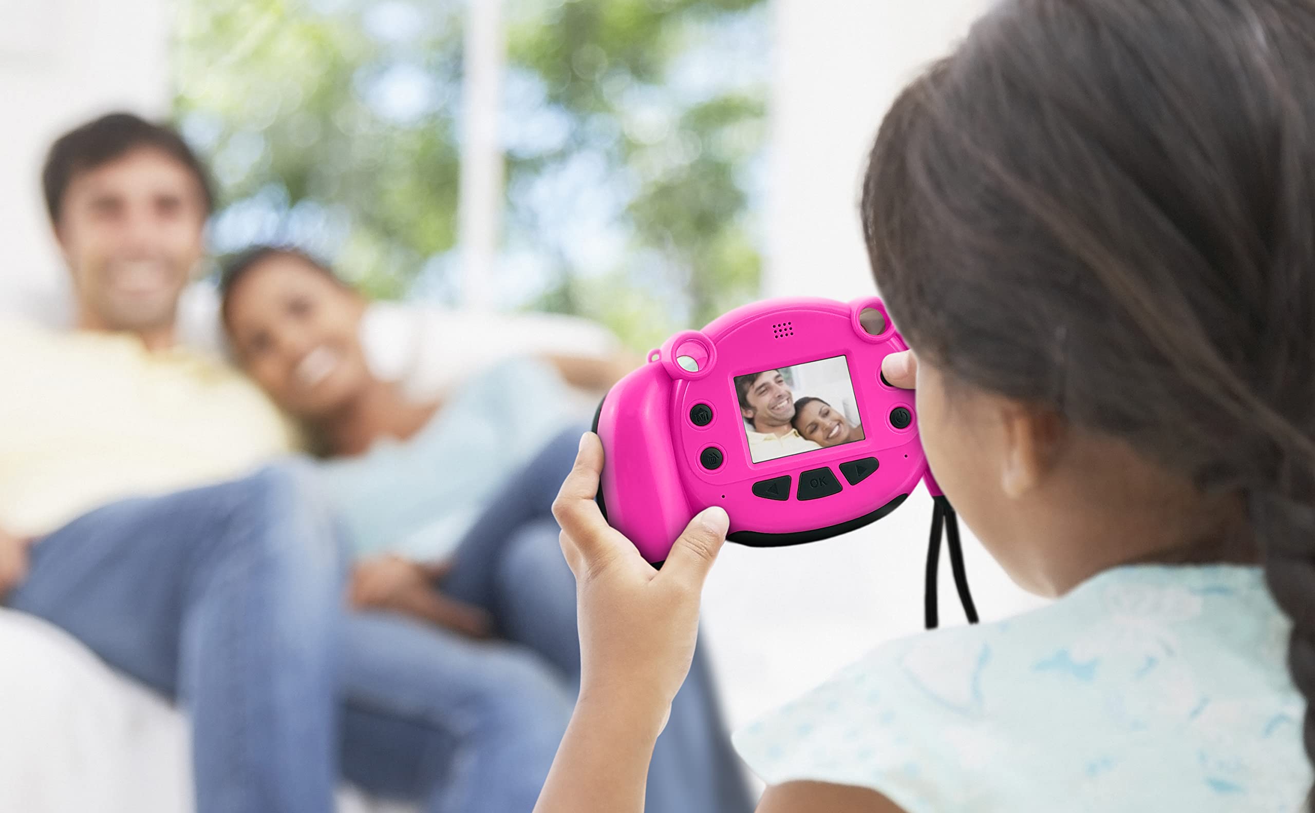 ekids LOL Surprise Kids Camera with SD Card, Digital Camera for Kids with HD Video Camera, Built-in Digital Stickers for Fans of LOL Toys for Girls Pink