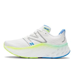 new balance women's fresh foam x more v4 running shoe, white/cobalt, 12 wide