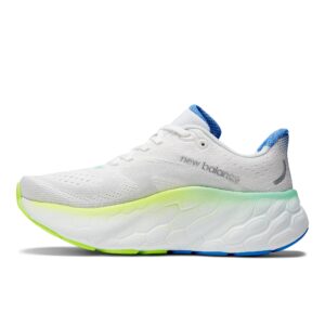 New Balance Women's Fresh Foam X More V4 Running Shoe, White/Cobalt, 12 Wide