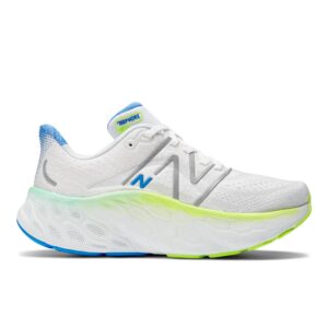 New Balance Women's Fresh Foam X More V4 Running Shoe, White/Cobalt, 12 Wide